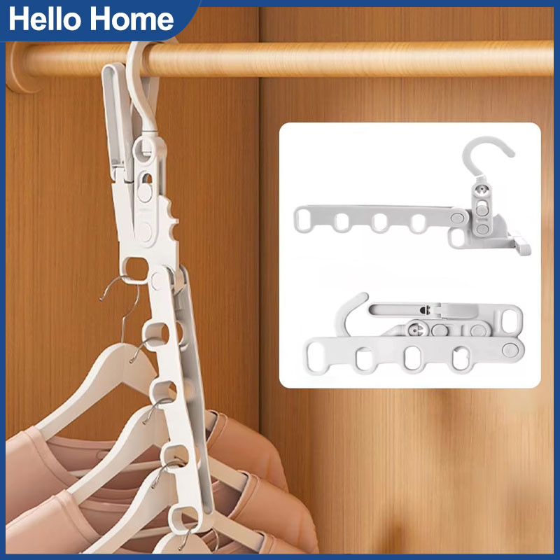 Foldable Hanger Space Saving Travel Drying Rack 5 Holes Heavy-Duty ...