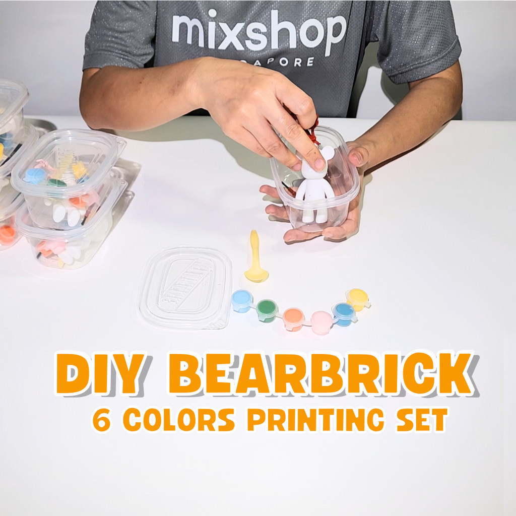 MS DIY Fluid Bearbrick Keychain Set, Party Children Toys (6 Colors of ...