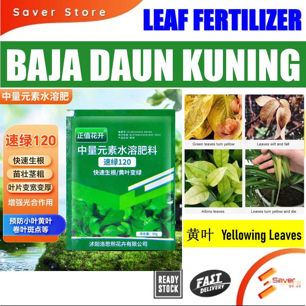 Baja Daun Kuning Chlorophyll Water Soluble Fertilizer Microelement Leaf ...
