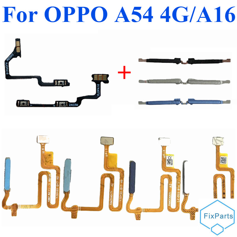 Power ON OFF Switch Key Volume Button Flex Cable For OPPO A54 4G/A16 ...