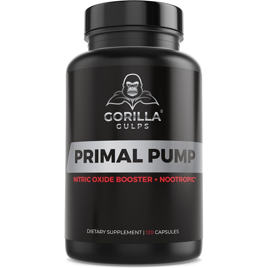 Primal Pump Nitric Oxide Supplement Nootropic 1500mg Nitrosigine L Arginine & Beet Root for ...