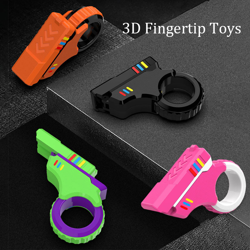 Finger Sliders Fidget 3D Printed Fidegt Toys Ring Fingertip Textured ...