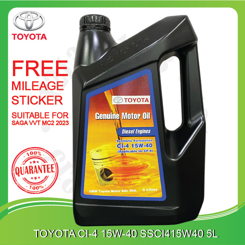ORIGINAL TOYOTA FULLY 15W40 5L DIESEL CI4 RANGER HILUX DMAX FRONTIER ...