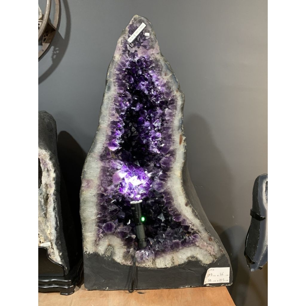 ESP very high grade in dark purple large XXL Gold element geode in ...