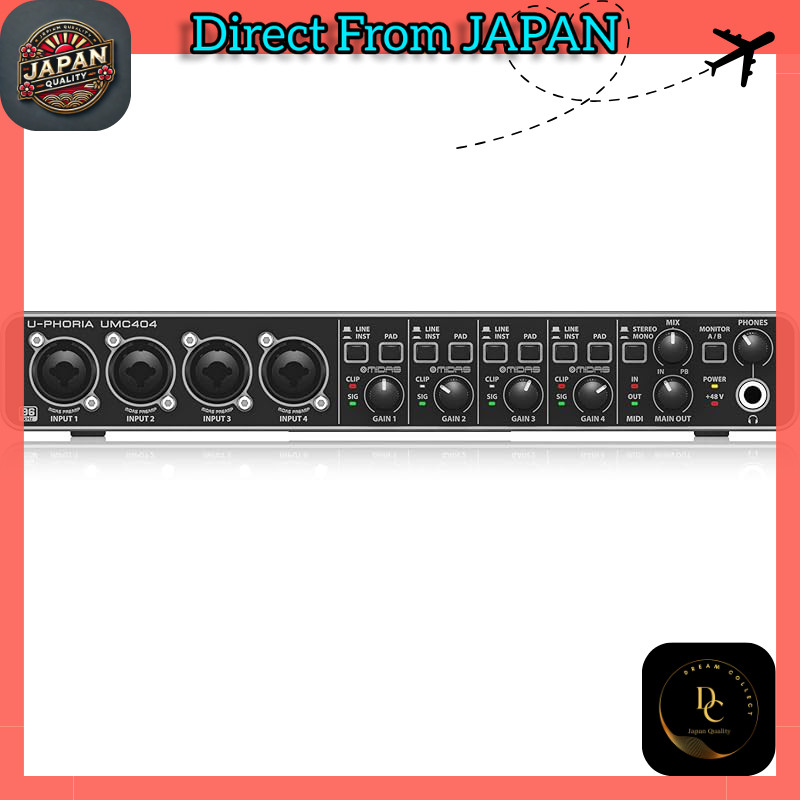 Behringer UMC404HD U-PHORIA 4x4 MIDI/USB Audio Interface | Shopee Malaysia