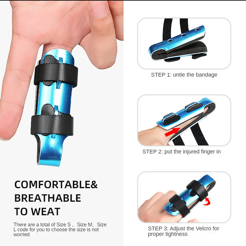 1Pcs Aluminum & Foam Support Brace Finger Splint Hand Trigger Broken ...