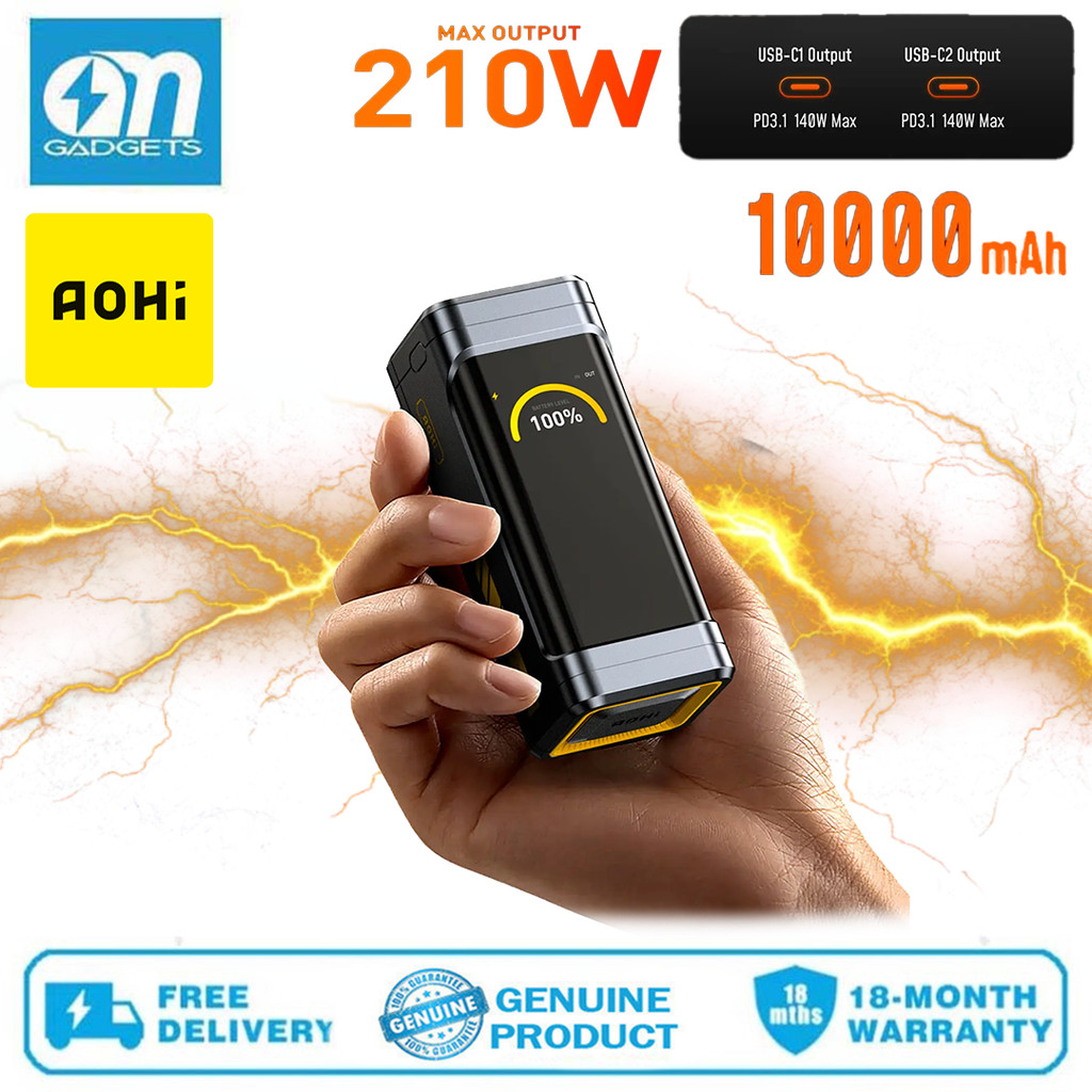 Aohi AOC-PO14 Power Bank The FUTURE STARSHIP PRO PD 3.1 210W 10000mAh ...