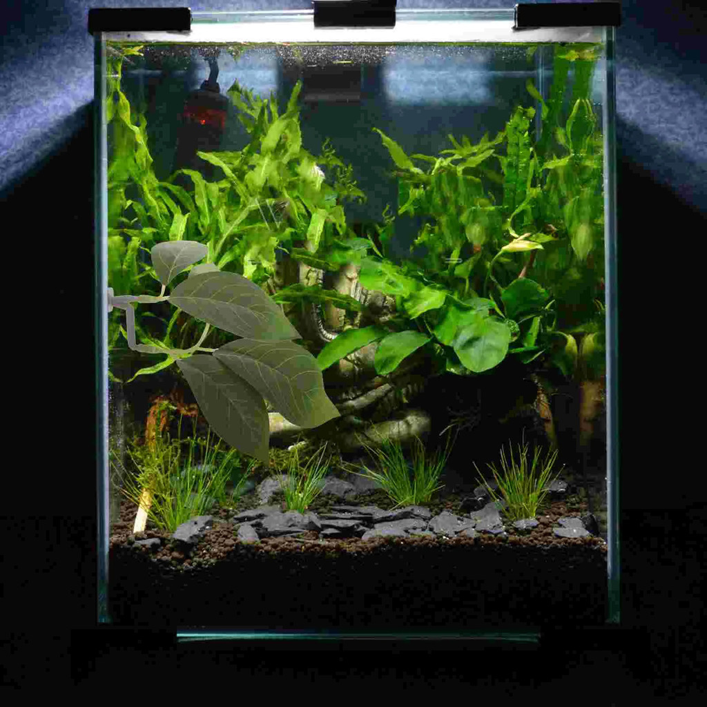 Tangki Betta Daun Rehat Hiasan Mangkuk Ikan Simulasi Tumbuhan Akuatik ...