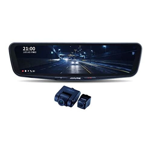Alpine 12" Digital Mirror Dash Cam Replacement with Rear Camera DVR ...