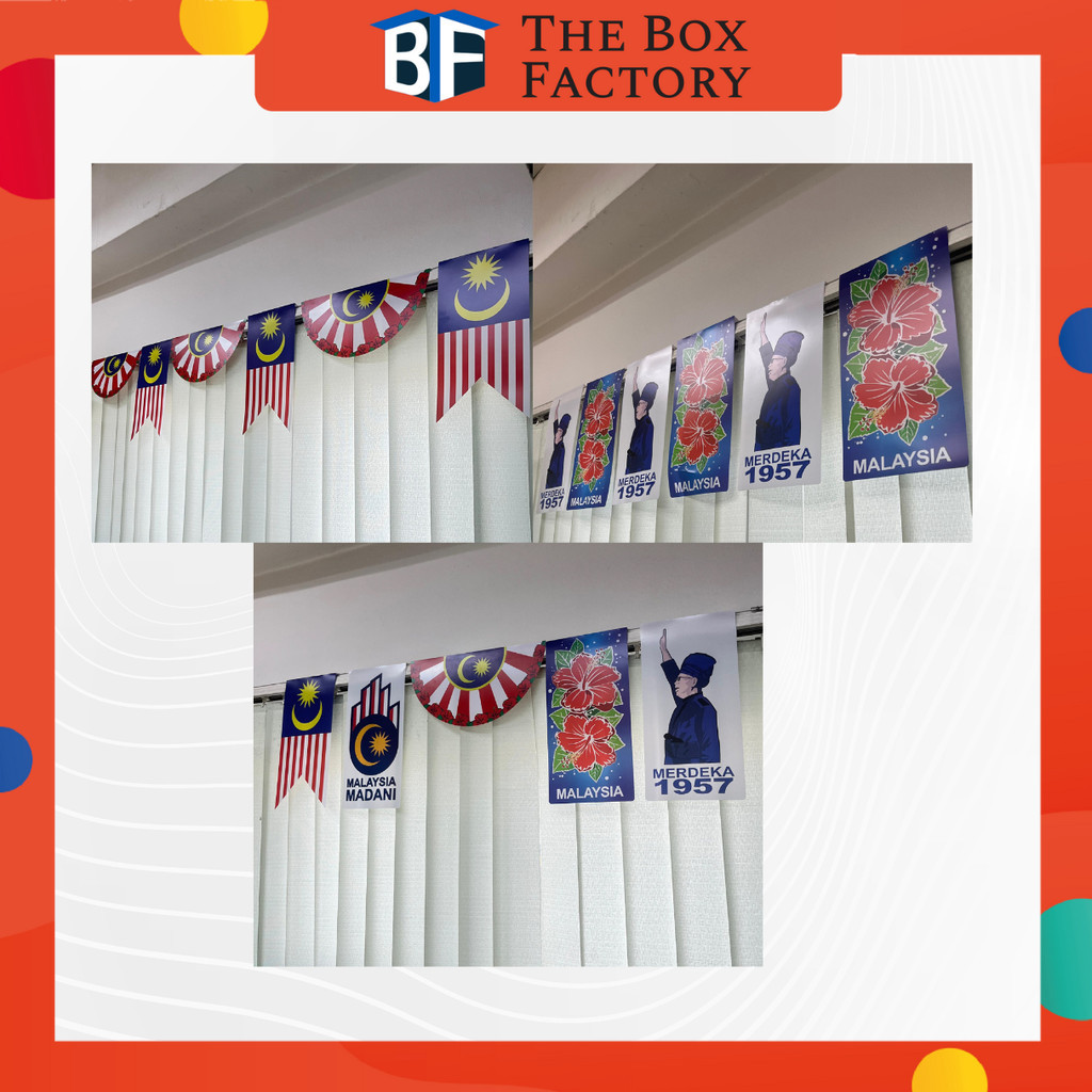 TBF Bendera Hiasan Merdeka Semarak Jalur Gemilang Madani Bunga Raya ...