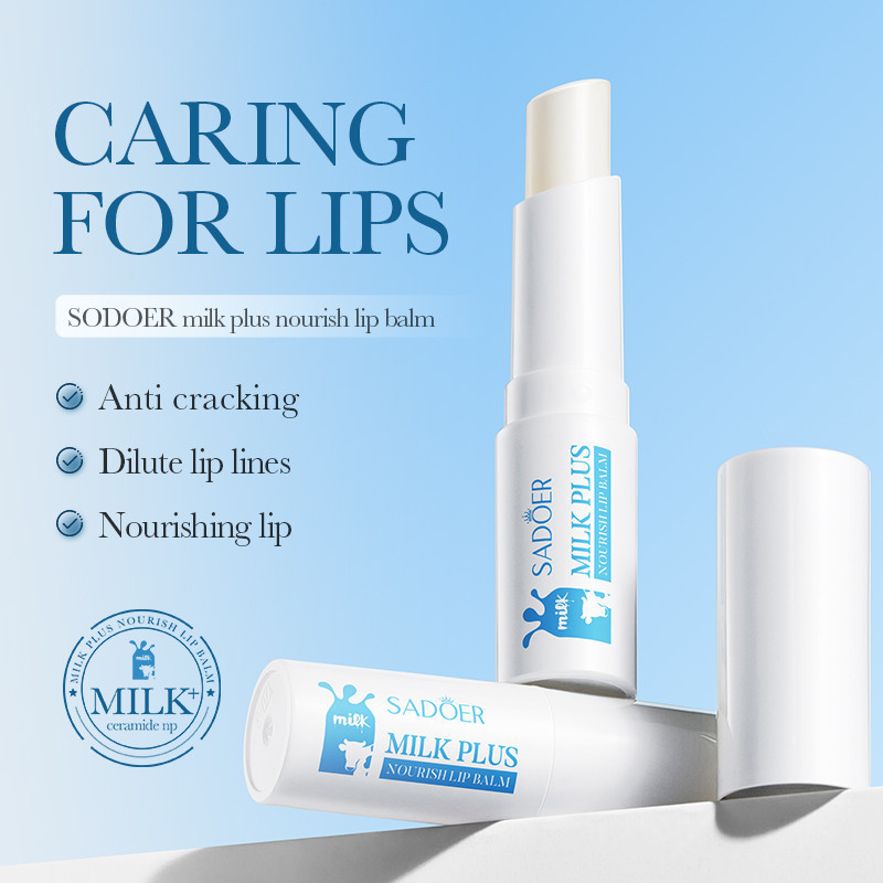 ROREC SADOER Ceramide Milk Plus Whitening Organic Pure Milk Nourish Lip Balm Anti Cracking ...