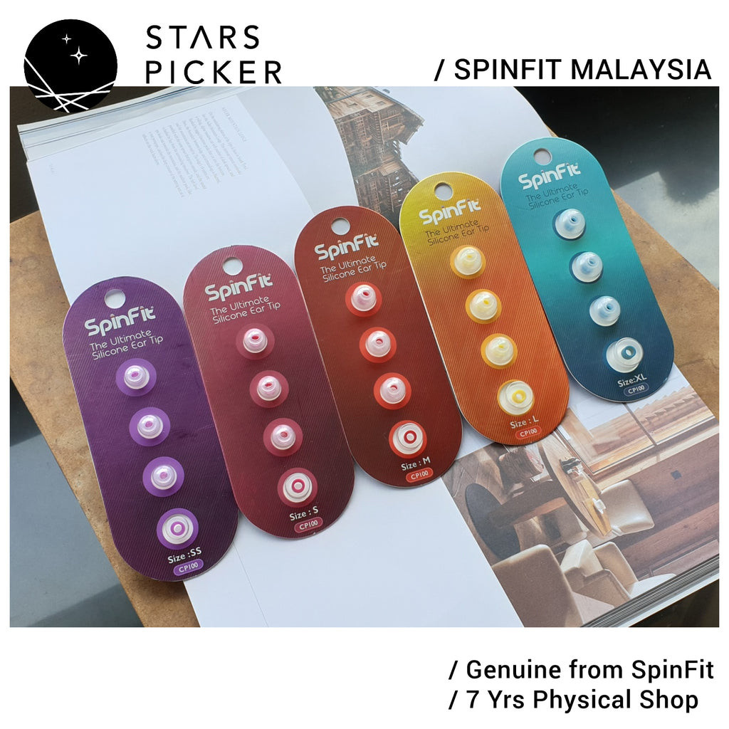 SpinFit CP100 / CP-100 (2020) Soft Silicon Replacement Ear Tips for IEM ...