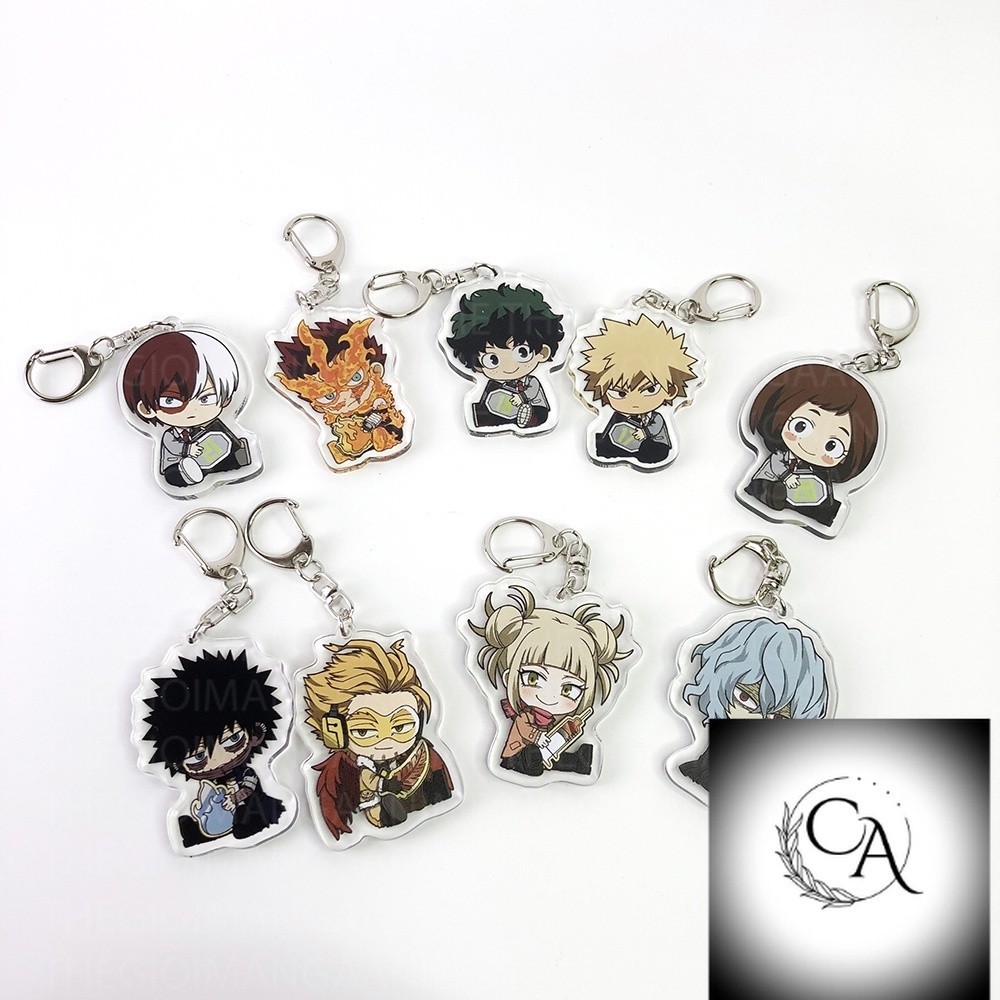 (Mica In acrylic) Key Chain BOKU NO HERO ACADEMIA ver Sitting At anime ...