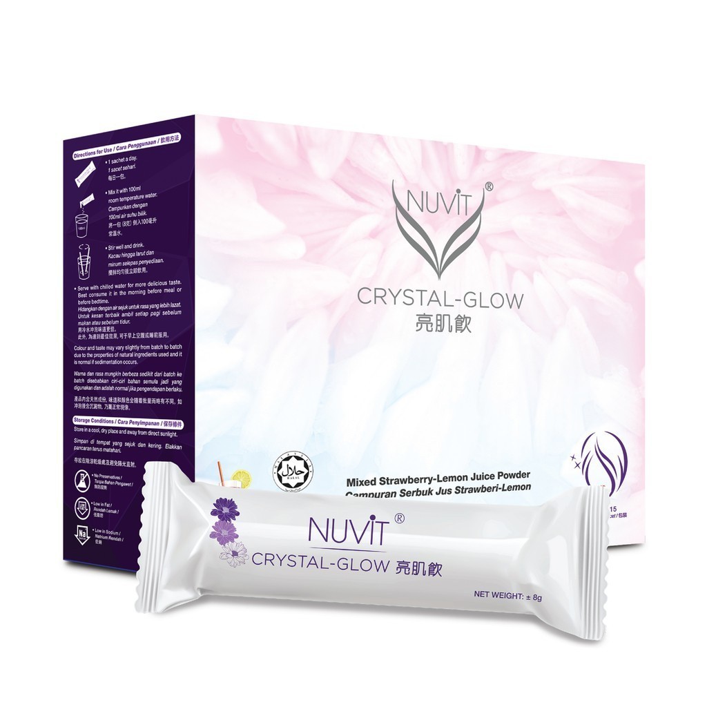 Nuvit Crystal Glow (8g x 15 Sachets) / Fairy Glow (30ml x 15 Sachets) | Shopee Malaysia