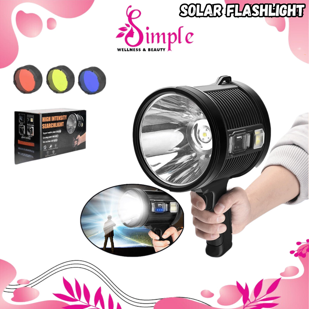 Rechargeable Powerful solar search power bank flashlight/Waterproof ...