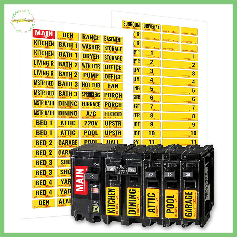 EPMN> 129Pcs Circuit Breaker Box Labels Conspicuous Identification ...