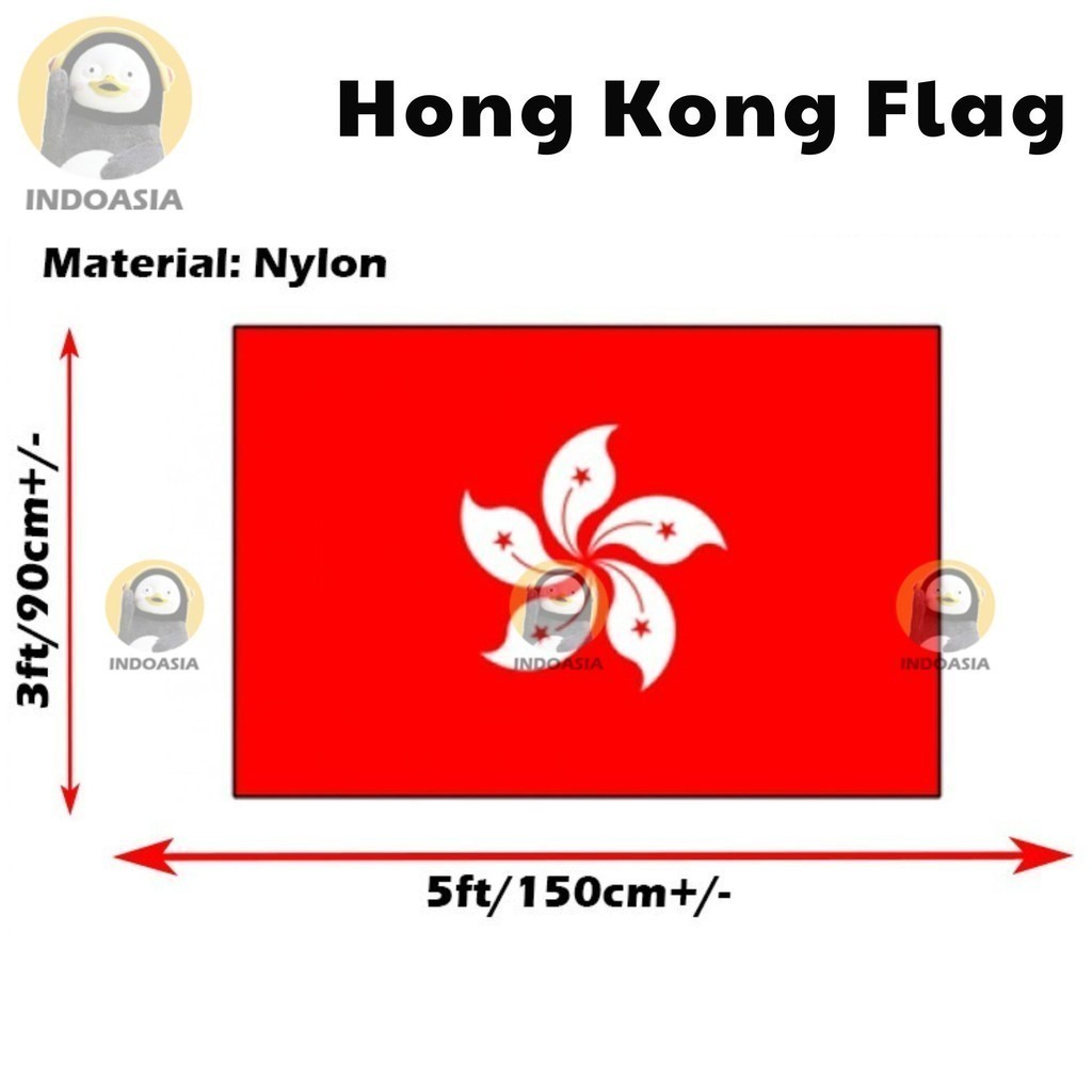 HK Hong Kong Flag 3x5ft 90*150cm HK Bauhinia Regional Banner X1PCS ...