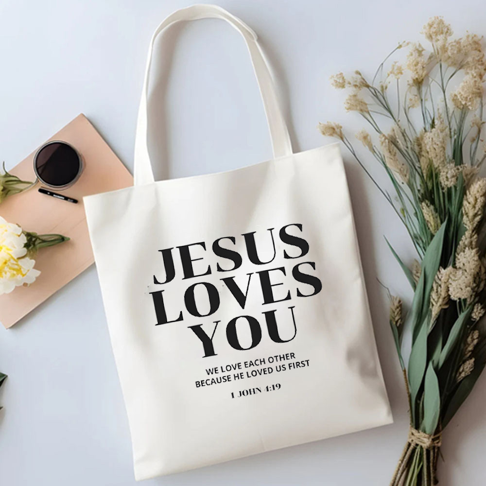 Print Designs Jesus Loves You Womens Handbags Christian Merch Bible ...