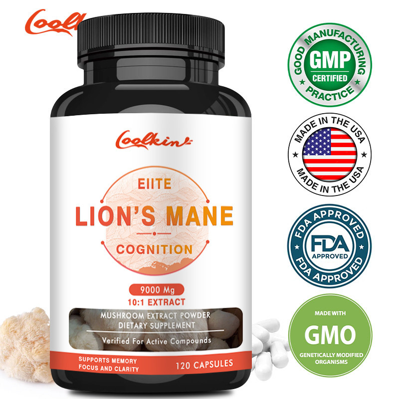 Lion's Mane - Brain Power Supplement - 9000 mg 10:1 Extract - Supports ...