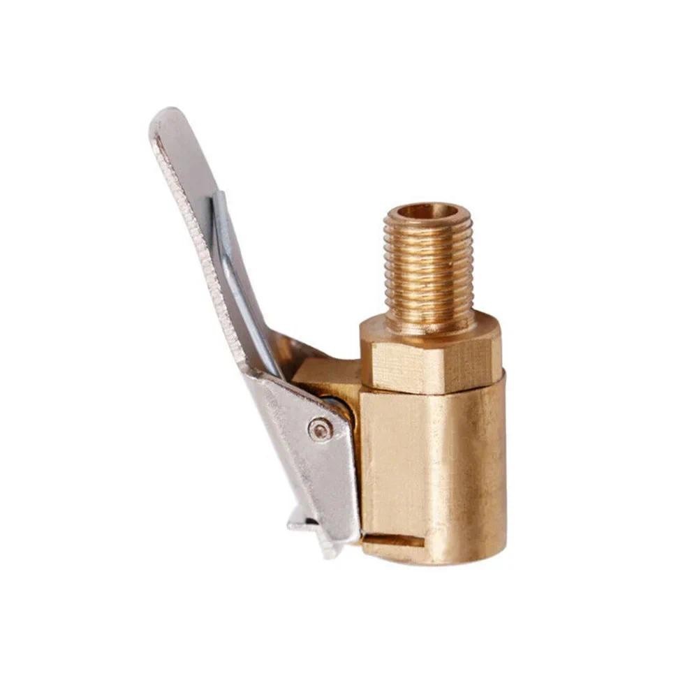 2pc Tyre Valve Air Tire Chuck Inflator Pump Connector Adapter Clip On ...