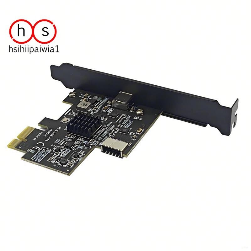 PCI-E 1X to Type-E + Type-C Expansion Card USB3.2 GEN2 10Gbps ASM3142 ...