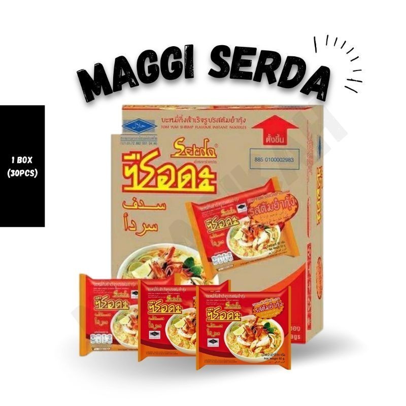 [30PKT] MEE SERDA THAILAND SHRIMP TOM YUM (60G) BOX VIRAL MAMA INSTANT ...