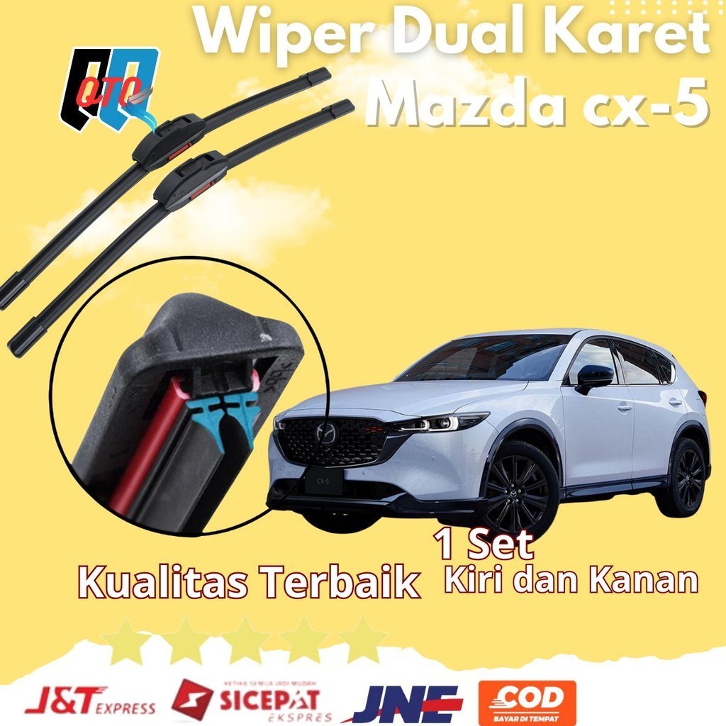 Mazda CX-5 Frameless Double Rubber Wiper 2012 - 2017 Pair of 2 PCS Left ...