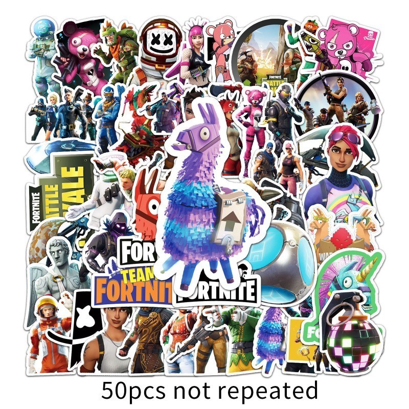 50Pcs/Set Fortnite Stickers Waterproof Stickers Decal for Toys | Shopee ...