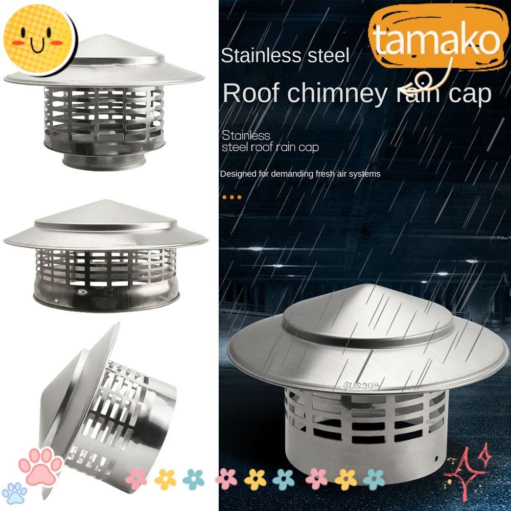 TAMAKO Chimney Cap, 75-200mm Stainles Steel Ventilated Rain Cap ...