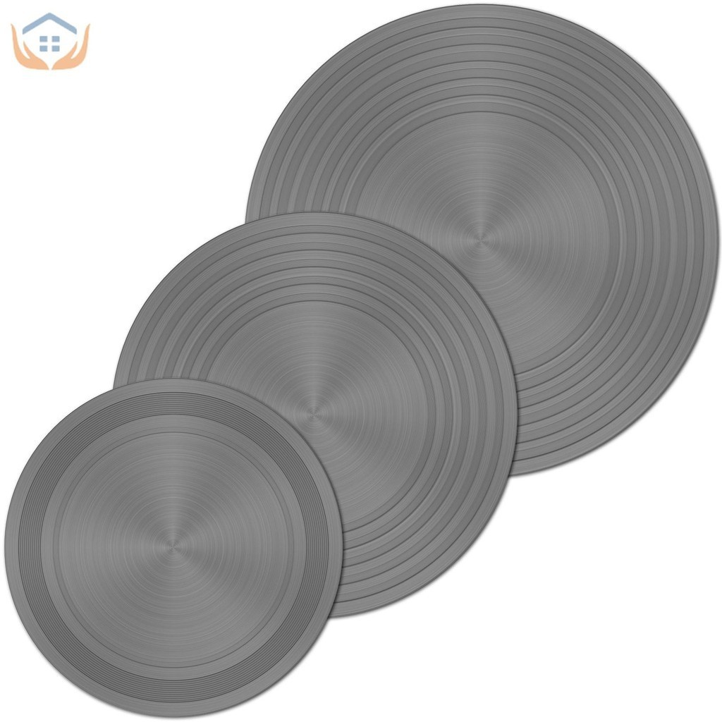 3Pcs Heat Diffuser Stainless Steel Induction Round Cooking Pots ...
