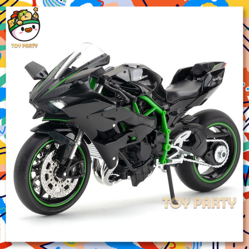 【⭐24h⭐Motorcycle】1:18 Scale Yamaha Motorcycle Model Kawalsaki Ninja H2R ...