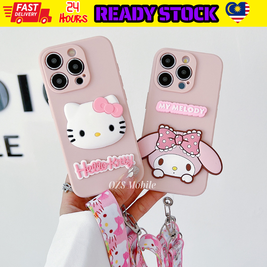 IPH X Xs Xs Max 11 11 Pro 11 Pro Max 12 12 Pro 12 Pro Max kitty melody with strap case | Shopee ...