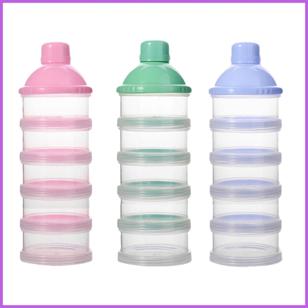 Formula Dispenser Portable Milk Powder Container 5 Layers Stackable Non ...