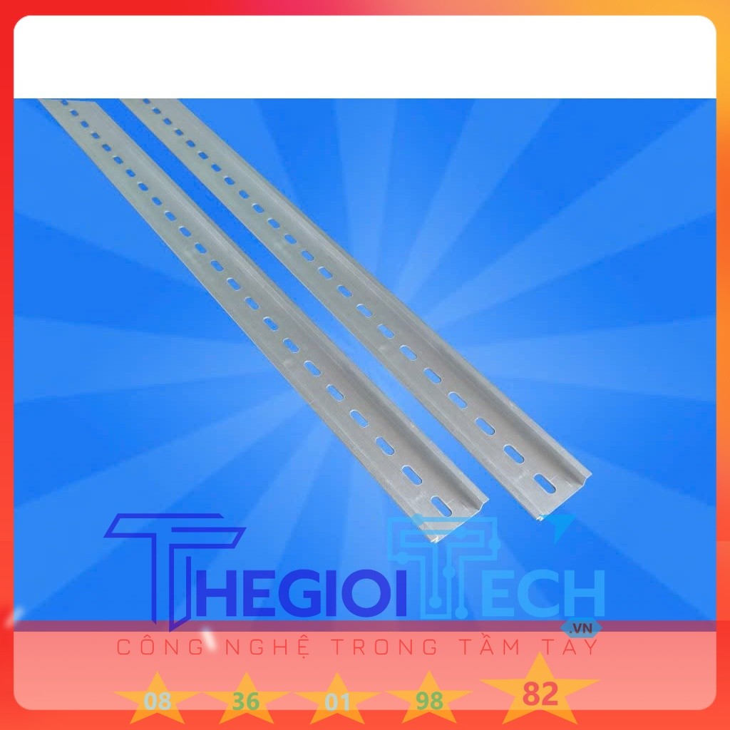 Aluminum rail installed - Aluminum DIN bar installed with aptomat 1m ...