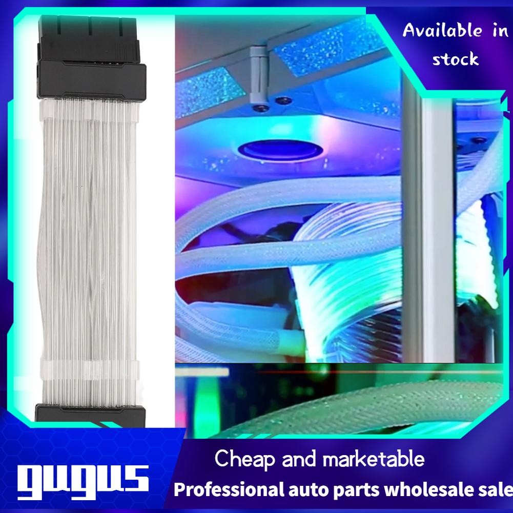 Gugushop ARGB GPU Power Supply Cable 24PIN to 5V 3PIN Synchronized PSU ...