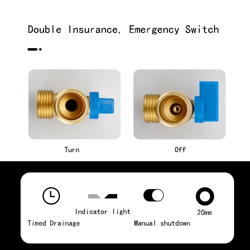 Brass Electronic Drain Valve Siamese-type Valve with Timer OPT AC220V ...