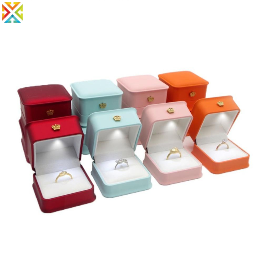 LED Crown Jewelry Box Necklace Box Ring Box Earring Box Gift Packaging ...