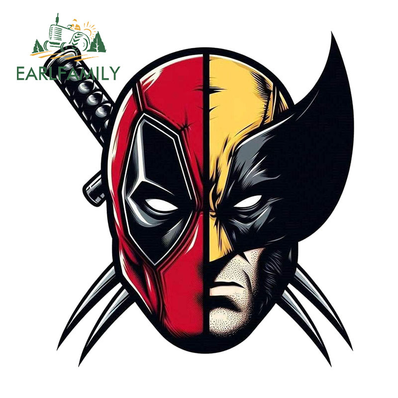 EARLFAMILY 13cm x 12.0cm Deadpool and Wolverine Car Sticker Waterproof ...