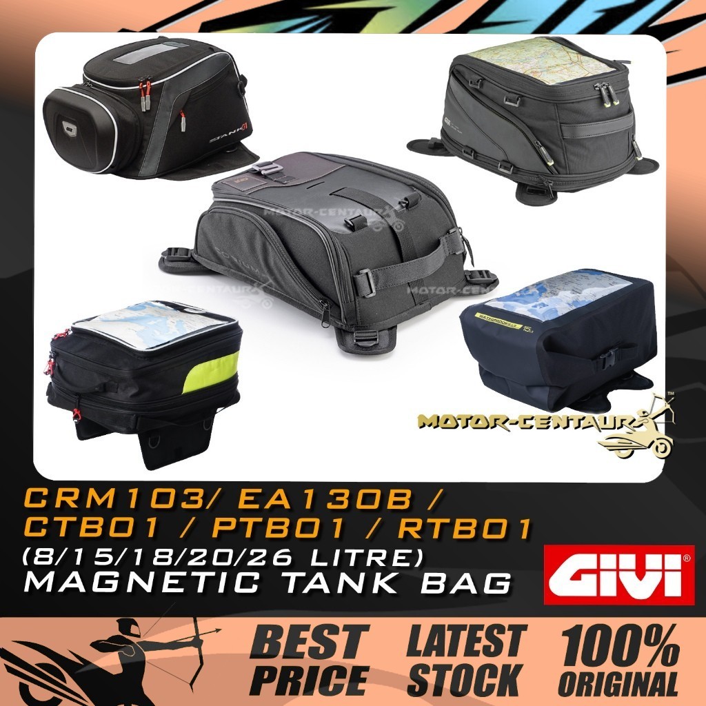BEG/TANKBAG GIVI MAGNETIC IT-V EXPANDABLE, CORIUM TANK BAG CRM103 8LT ...