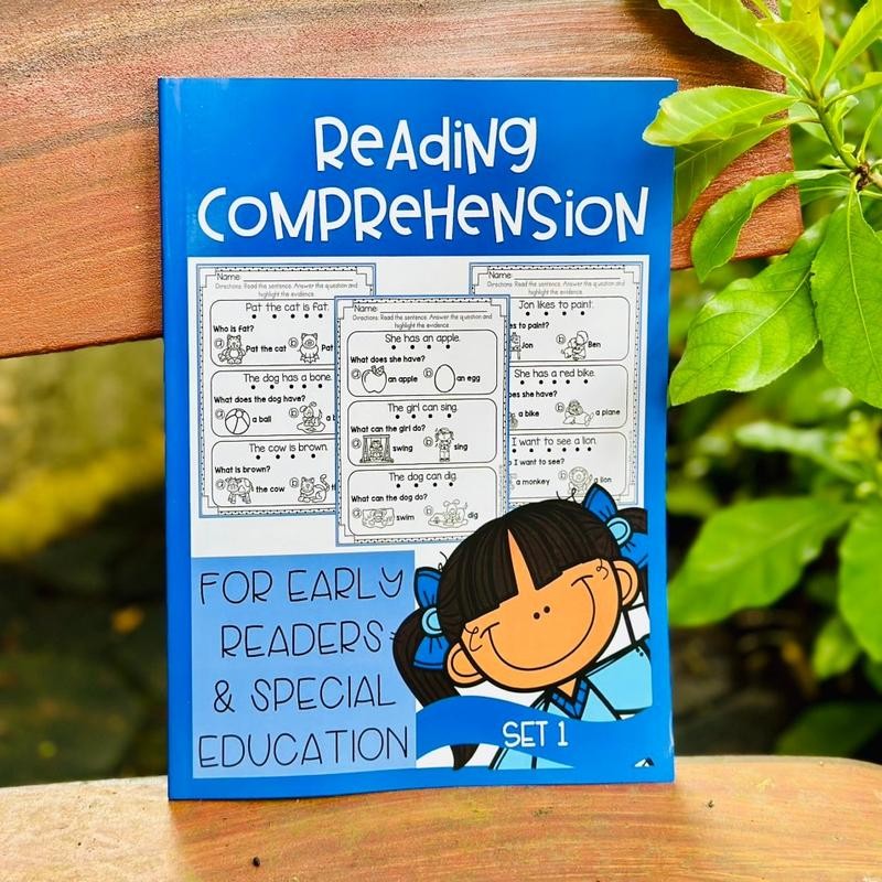 Reading comprehension for early readers - 1 black and white print book ...