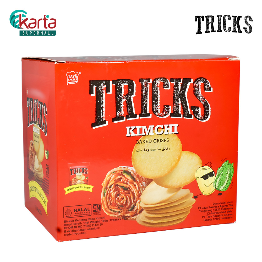 TRICKS Potato Baked Crisps (Kimchi) (15g x 12 packs) | Shopee Malaysia