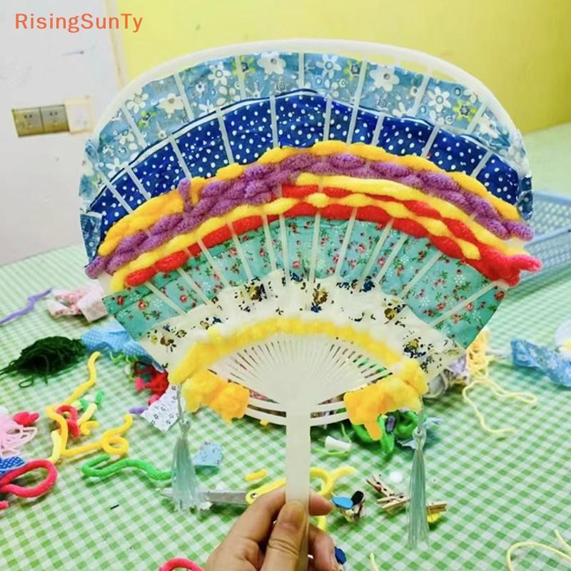 [RisingSunTy] 10-Piece White Plastic Creative Durable Japanese Fan ...