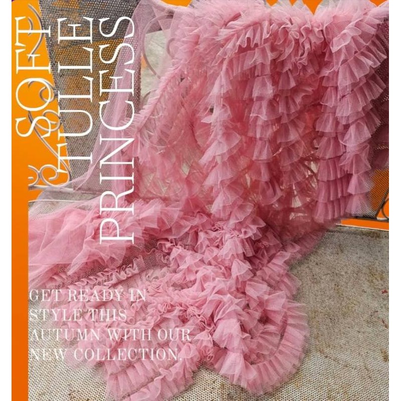 1y Gauze Mesh Princess Soft Fabric Stretch Size: Width 70cm x Length ...