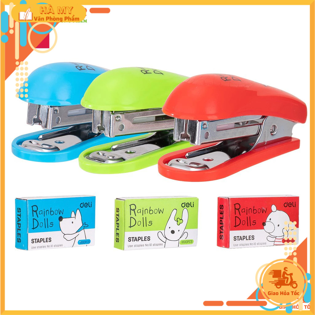 Deli E0253 mini stapler No. 10 (with staple box) | Shopee Malaysia