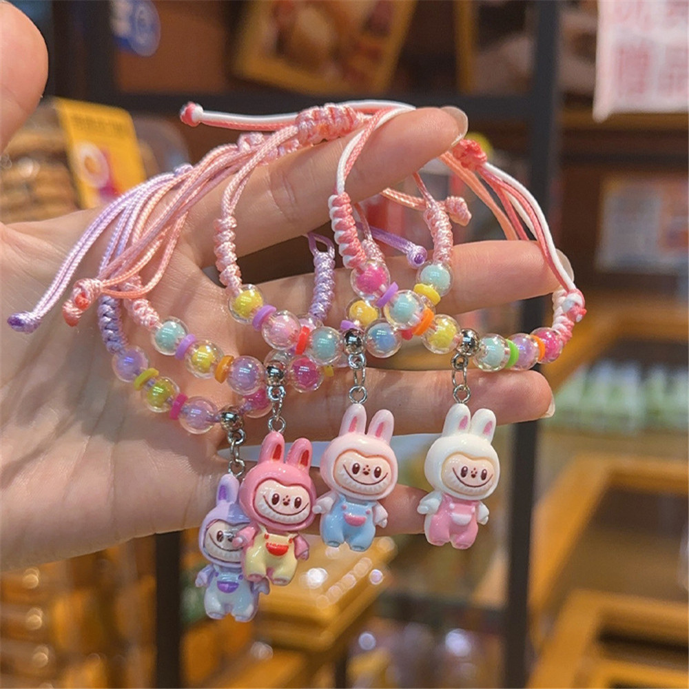 Cute Cartoon Bracelets Labubu Beaded Bracelet Delicate Versatile Sweet ...