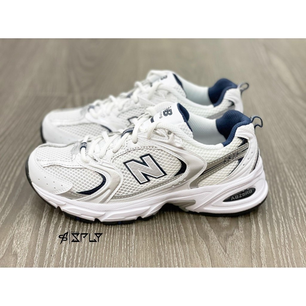 Real shot special price New Bailun 530 jogging shoes dad mesh silver ...