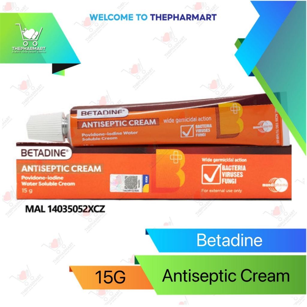 Betadine Antiseptic Cream 5% (15G) | Shopee Malaysia