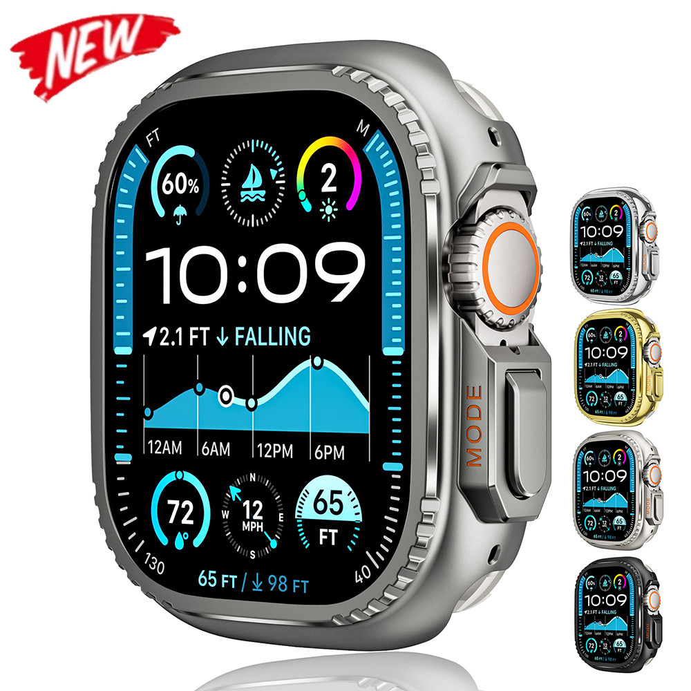 Metal Cover For Apple Watch Ultra 2 49mm 45mm Case Frame Protective ...