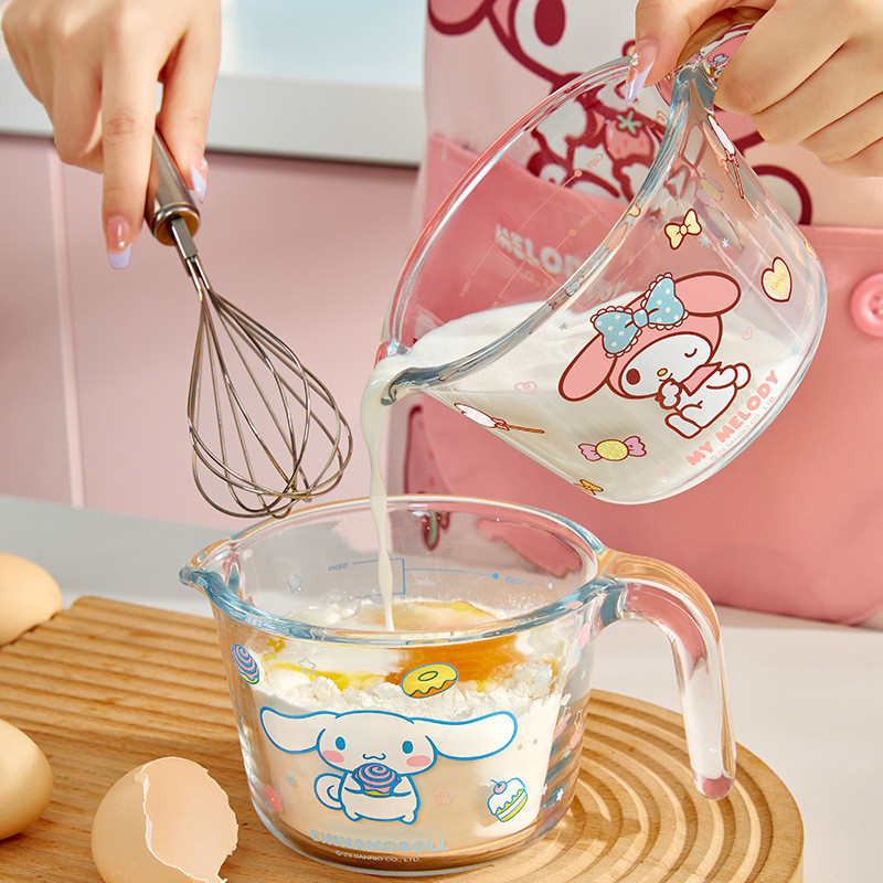 [Sanrio] [Hello Kitty] Glass Measuring Cup with Scale High Temperature ...