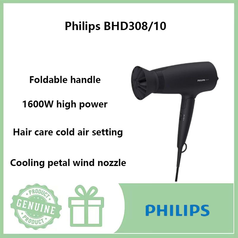 Philips 3000 Series Hair Dryer, 1600W Foldable BHD308/10 | Shopee Malaysia